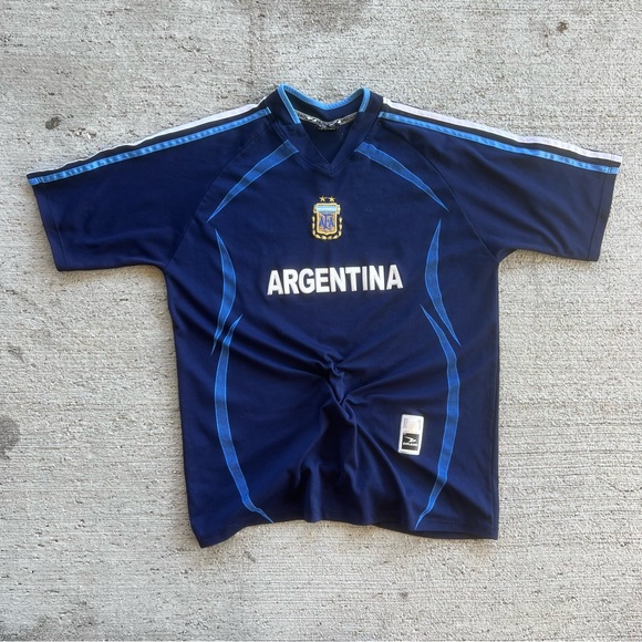 Drako | Shirts | Argentina National Team Soccer Jersey Drako Mens L Leo ...